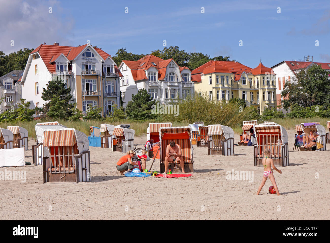 Bansin Beach, Usedom Island, Mecklenburg-West Pomerania, Germany Stock ...