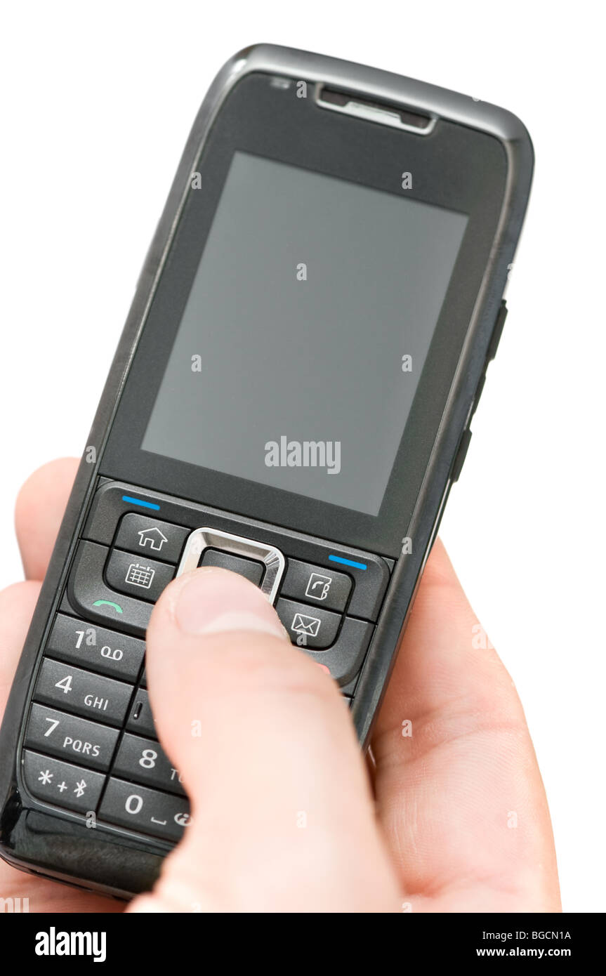 mobile phone isolated on white Stock Photo - Alamy