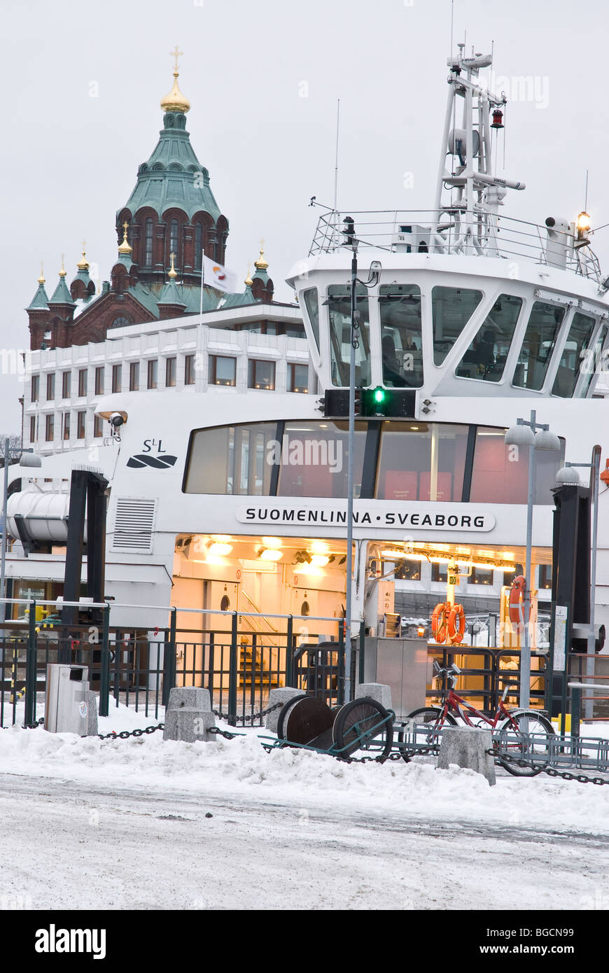 Finnish little ferry Suomenlinna Stock Photo - Alamy