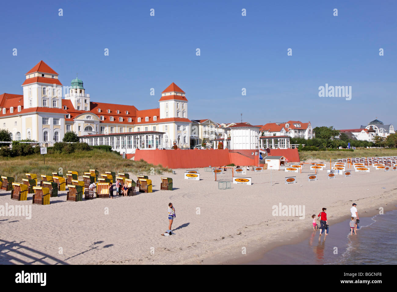 Binz beach with spa house binz hi-res stock photography and images - Alamy