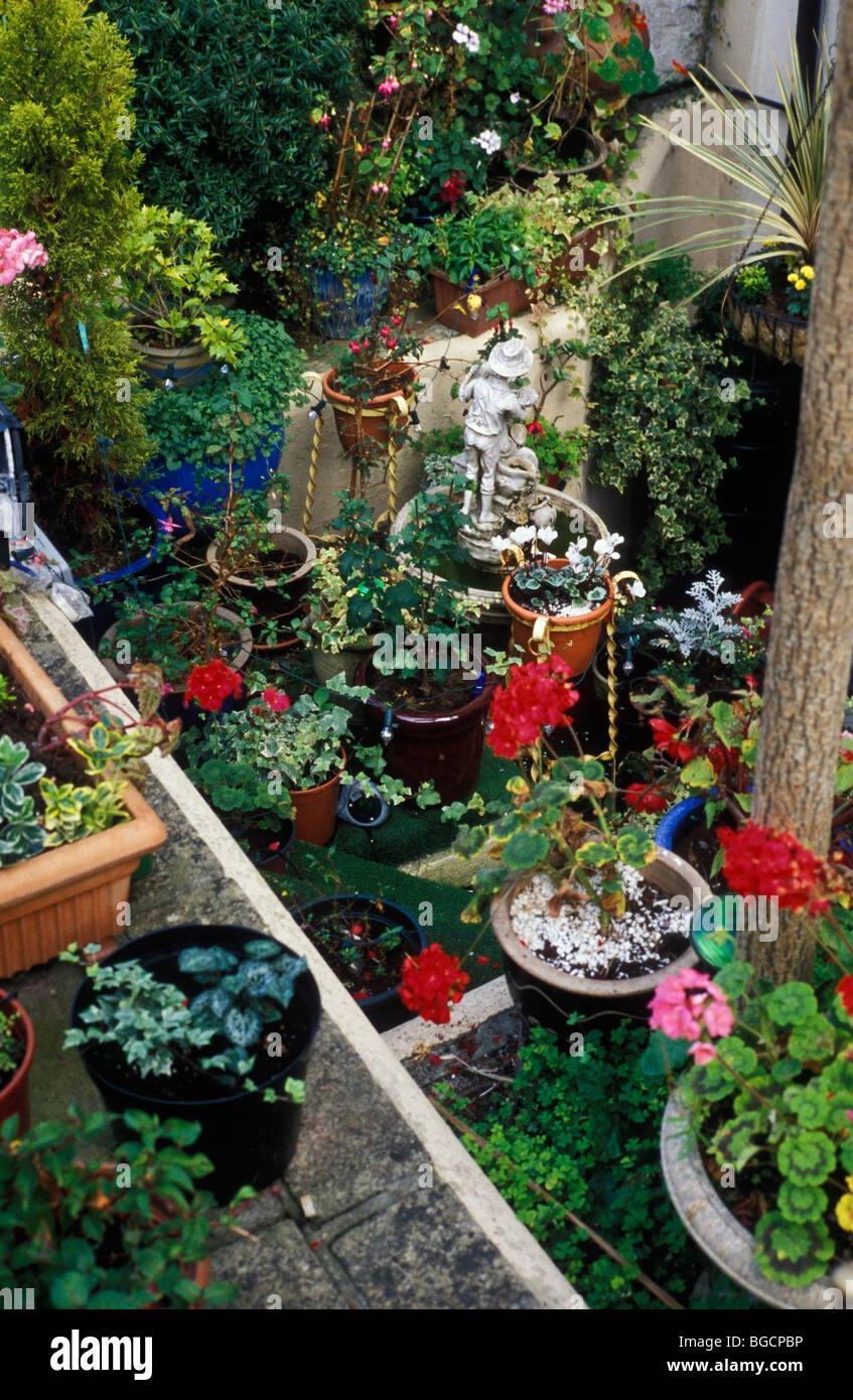 Front garden below street level Weston Super Mare Somerset UK Stock ...