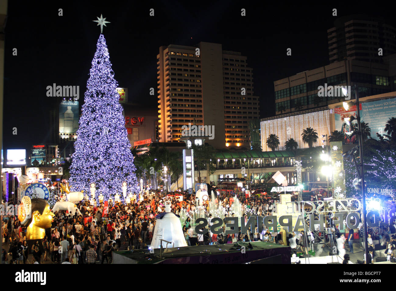 New year celebration at Central World , Bangkok , Thailand Stock Photo ...