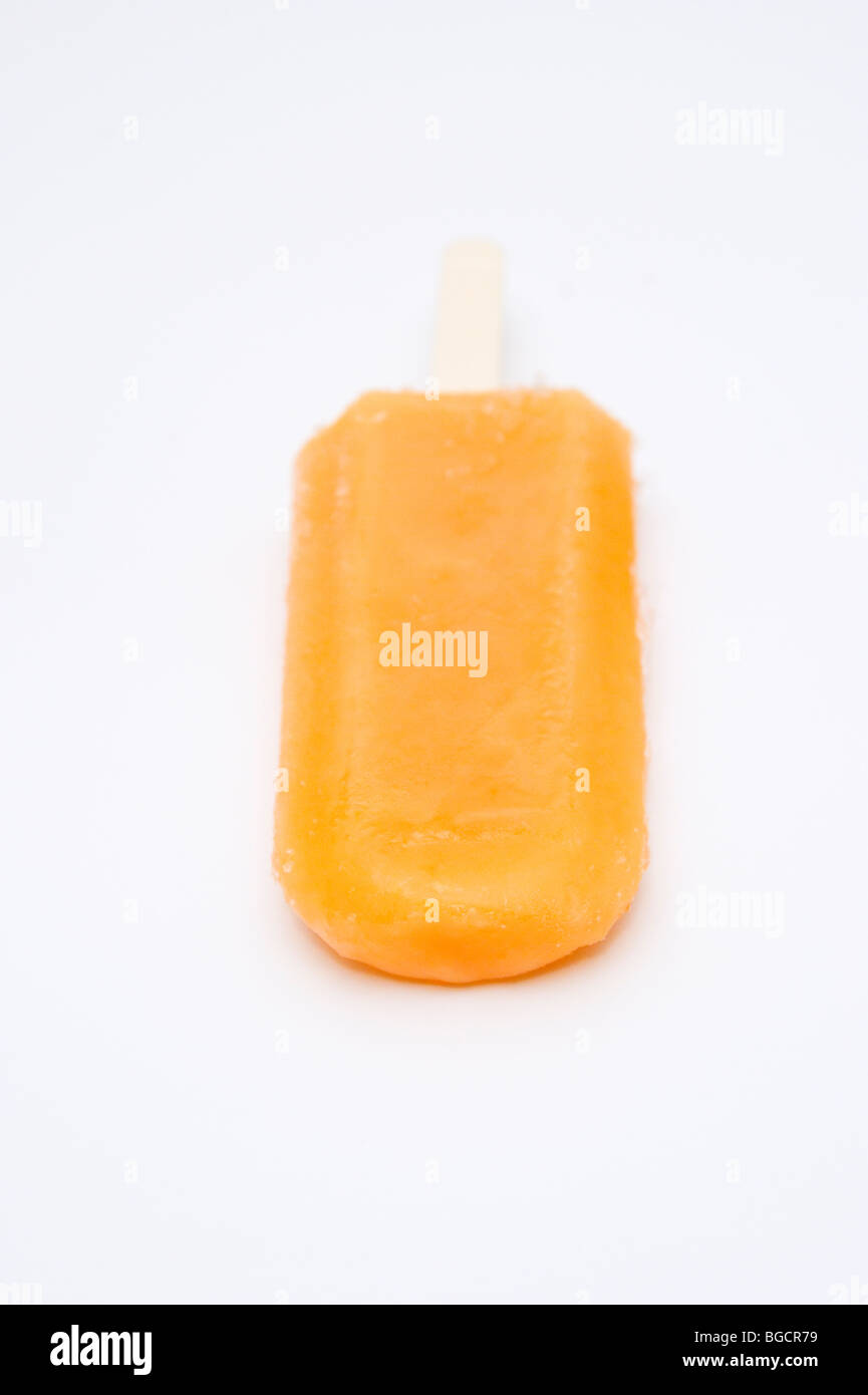 Orange ice lolly stick Stock Photo - Alamy