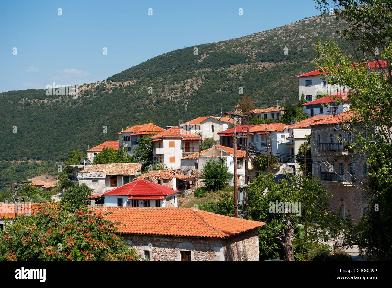 Greek village hi-res stock photography and images - Alamy