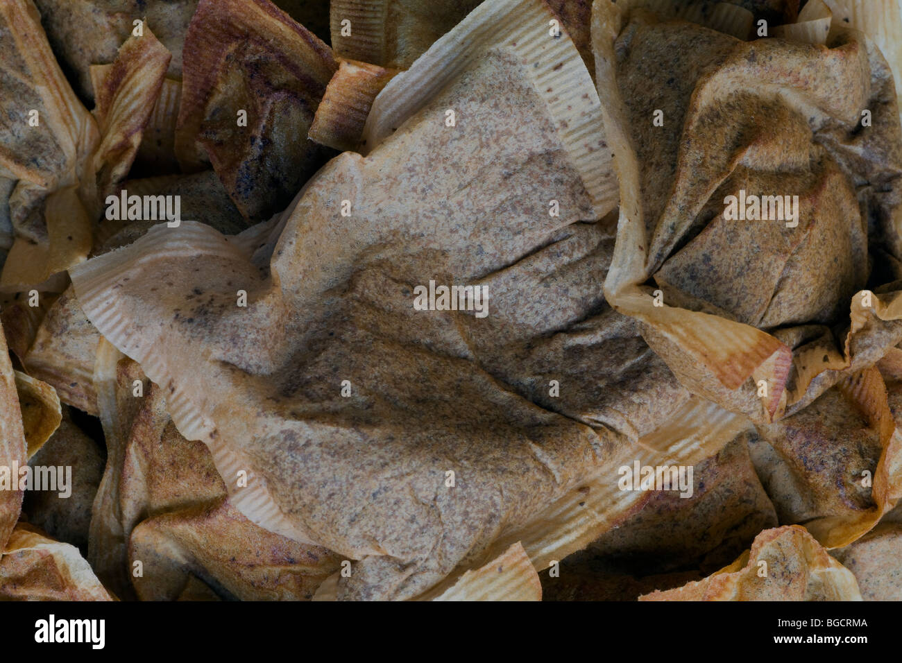Detail of a pile of used tea bags Stock Photo - Alamy