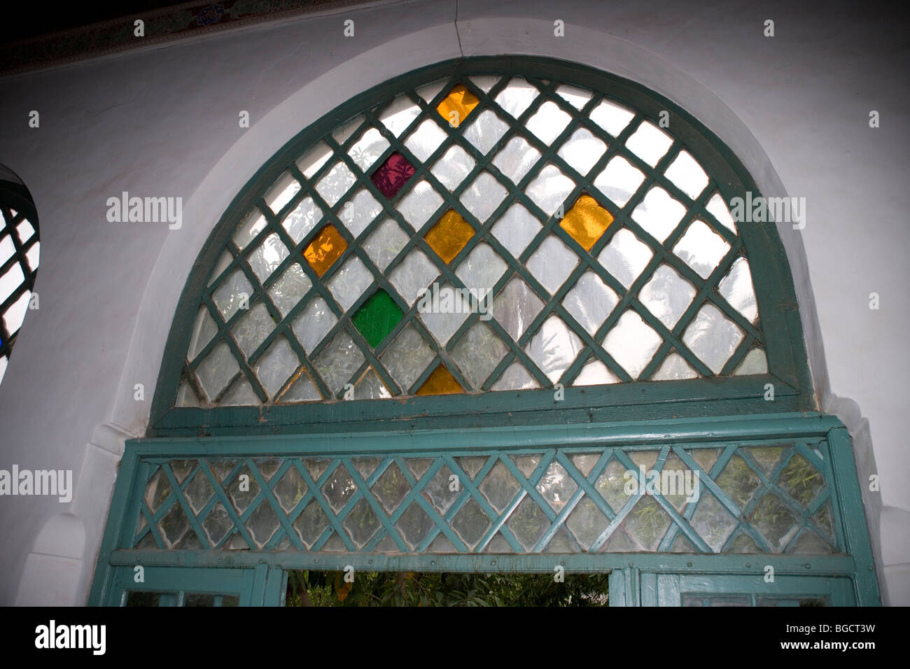 Interior window of the Bahia Palace in Marrakech, Morocco Stock Photo ...