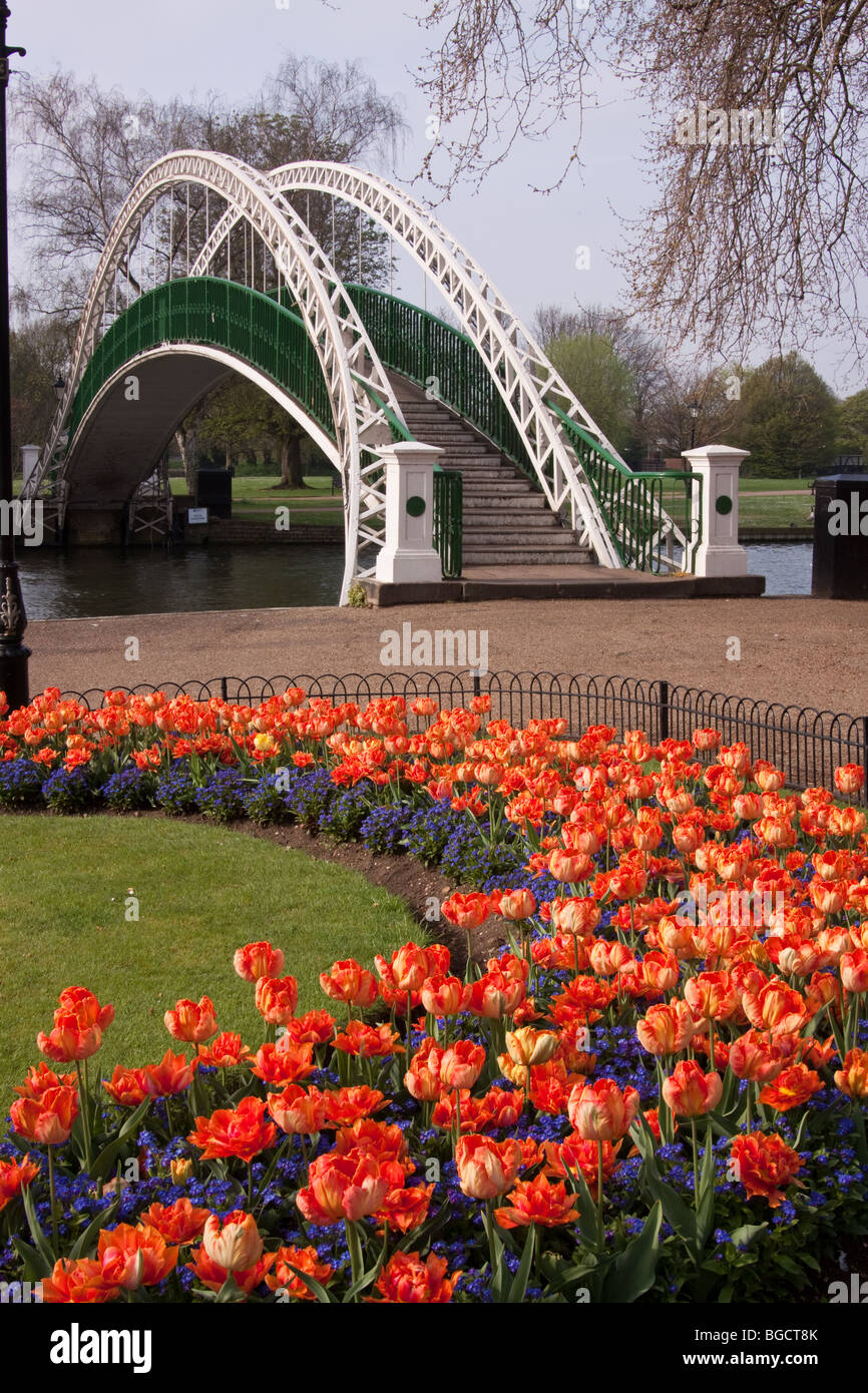 The Embankment and Suspension Bridge Stock Photo - Alamy