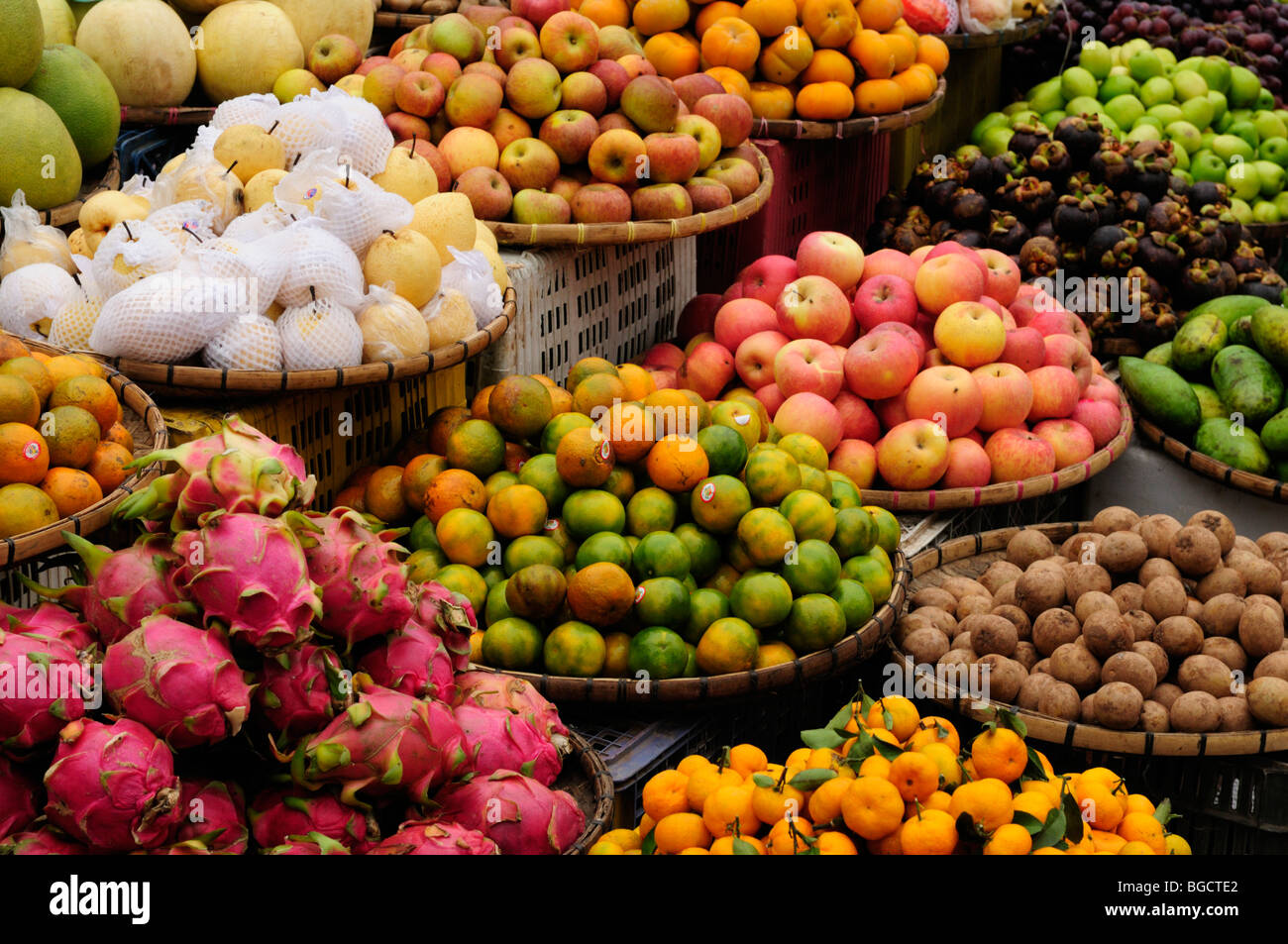 Laos; Luang Prabang; Fruit Stall at the Fresh Produce Market Stock ...