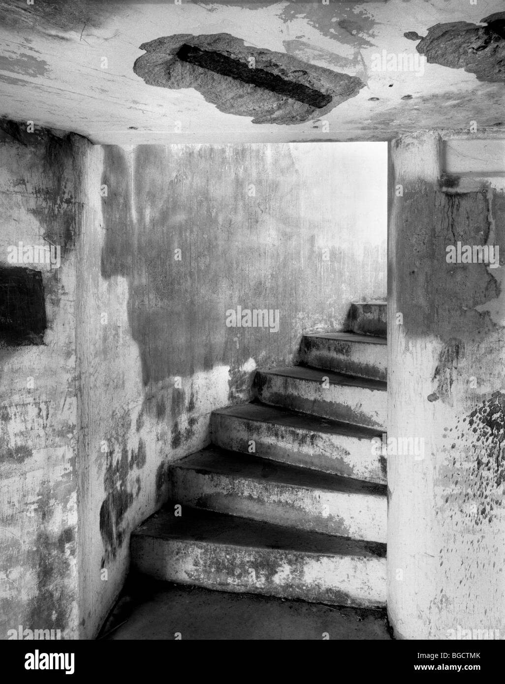 OREGON - Stairway in old fort at Fort Stevens State park Stock Photo ...