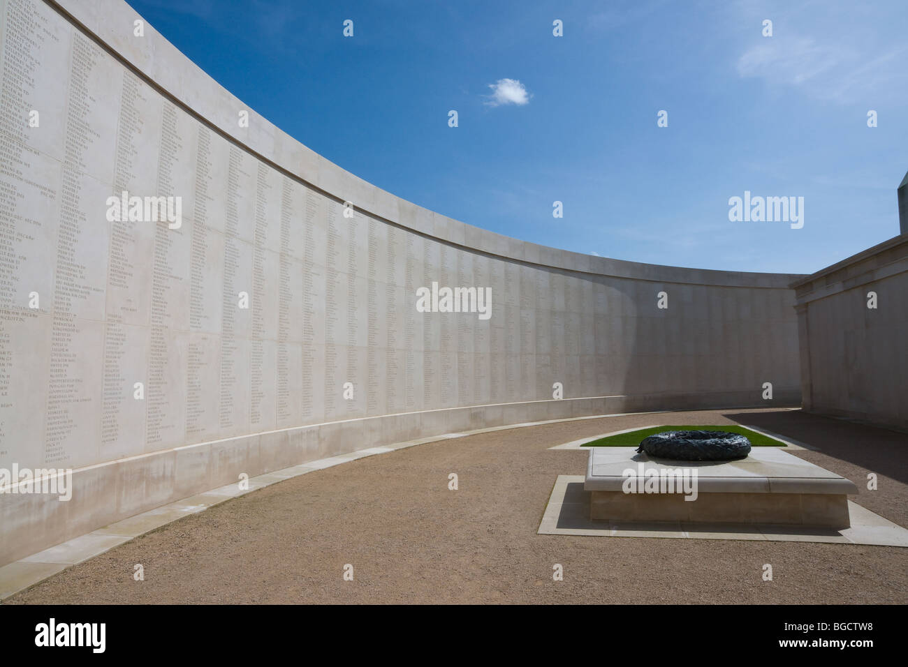 Wall of Names at the National Memorial Arboretum, Alrewas, UK Stock ...