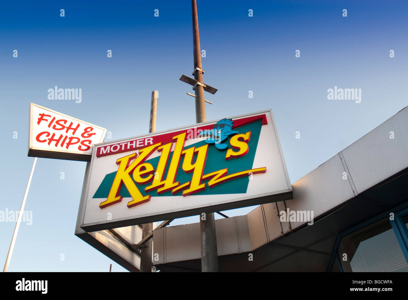 Mother kelly's fish & chip shop Stock Photo - Alamy
