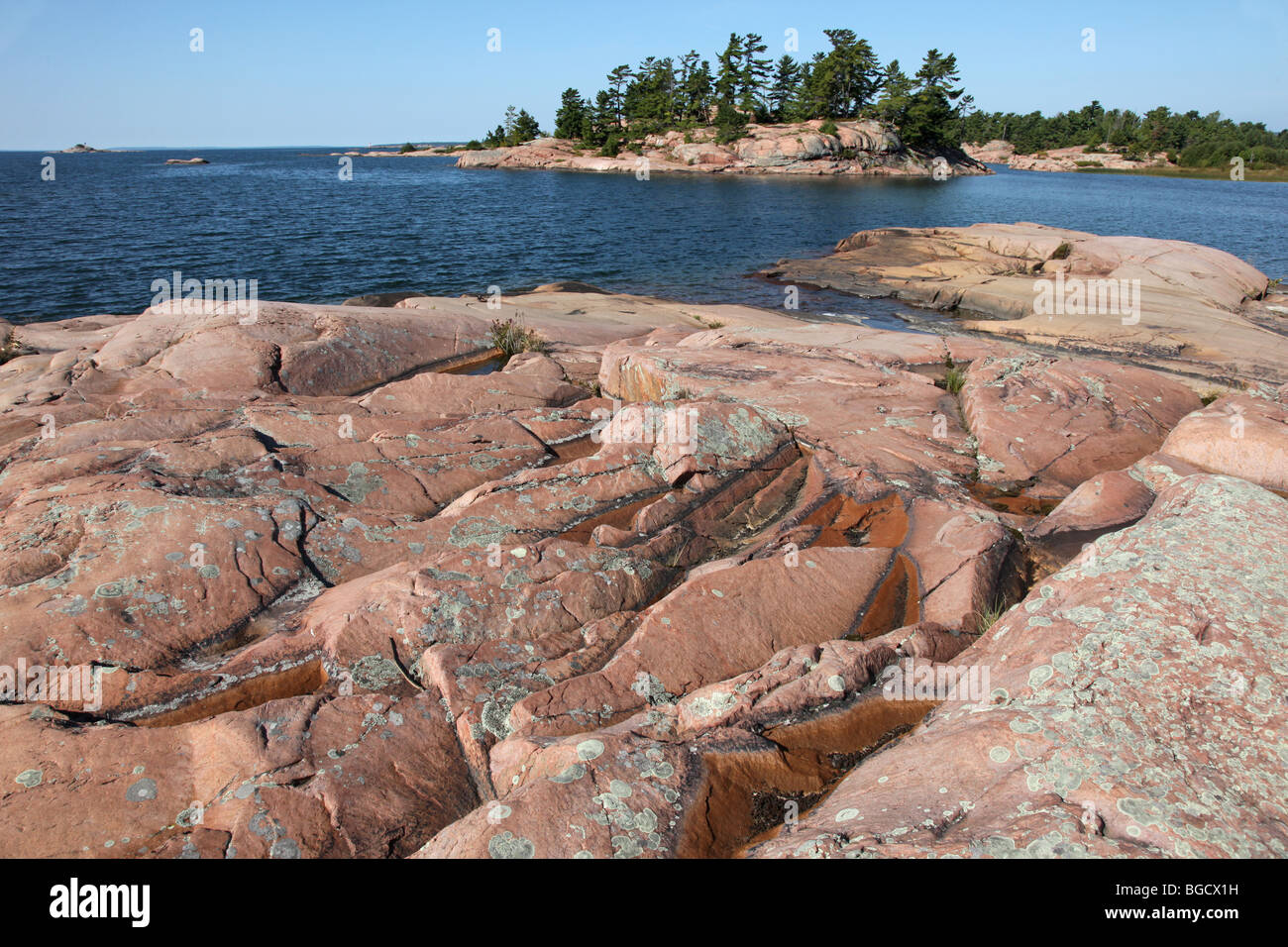 Lake rock windswept pine hi-res stock photography and images - Alamy