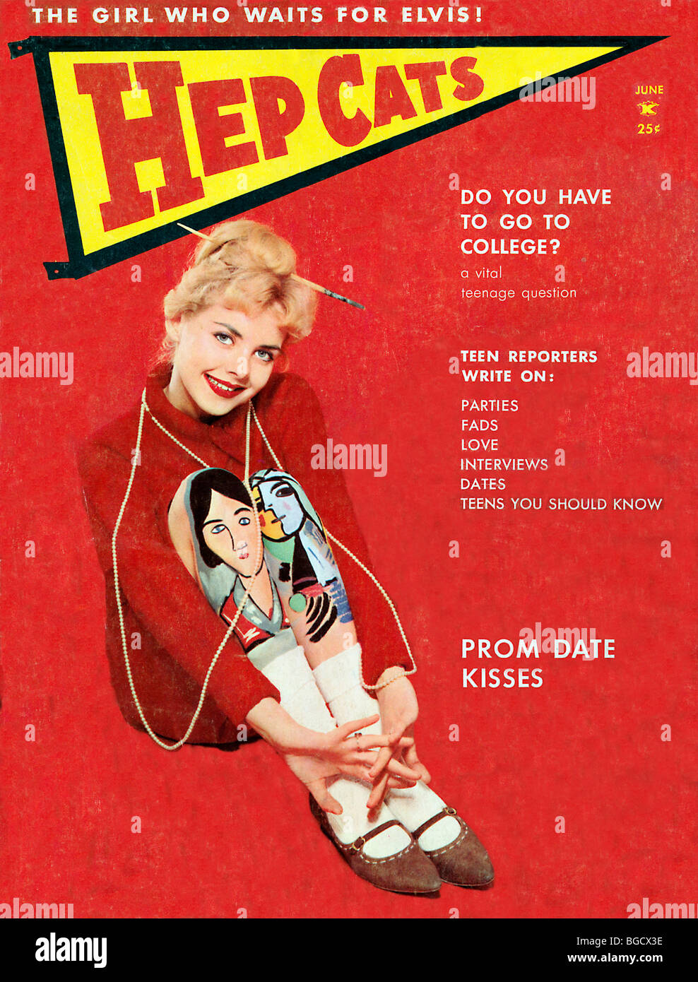 Hep Cats, 1959 teenage magazine cover, lead story is the Girl Who Waits ...