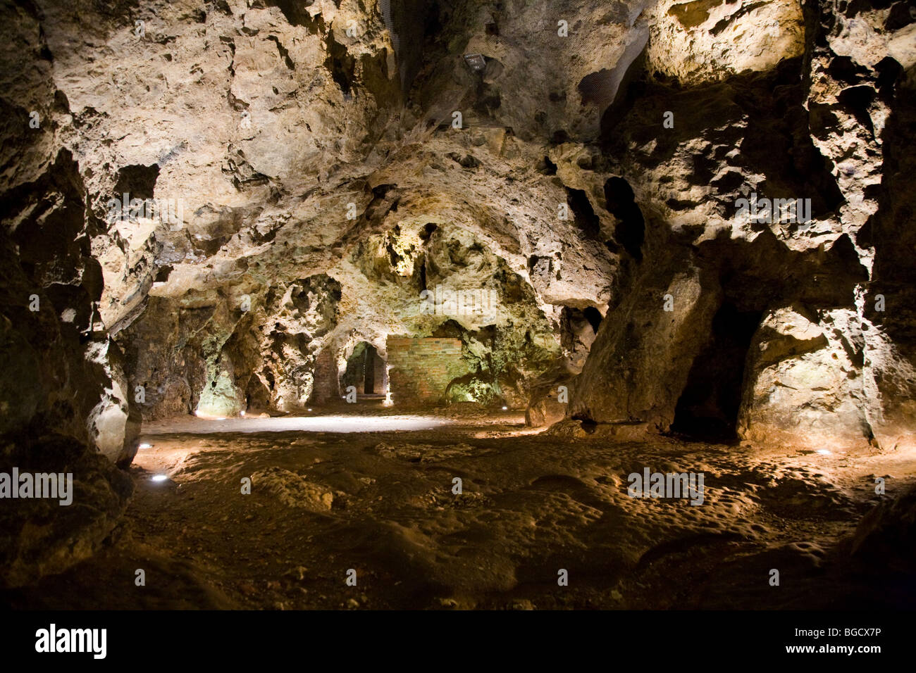 Interior / inside the Dragon's Den cave under the Wawel Castle hill ...