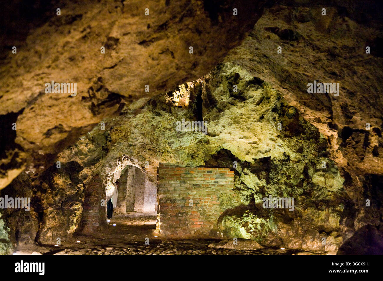 Interior / inside the Dragon's Den cave under the Wawel Castle hill ...