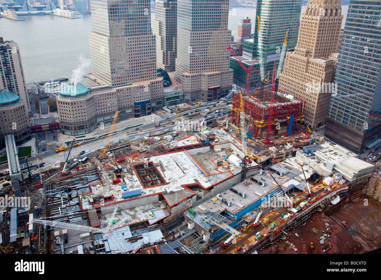 Ground Zero Construction Site on 12/14/09 in New York City Stock Photo ...