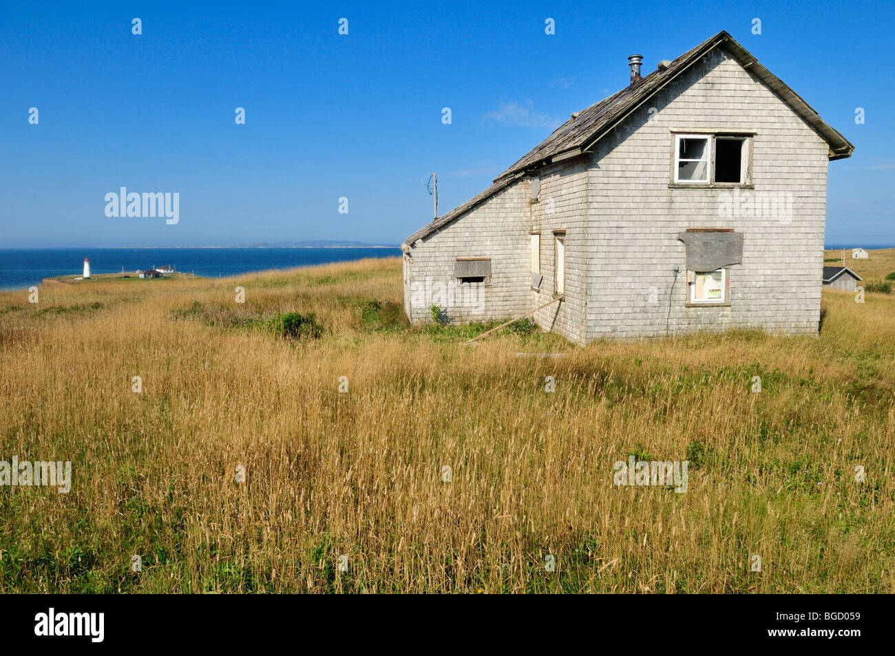 Farmhouse on the treeless meadows of Ile d'Entree, Entry Island, Iles ...