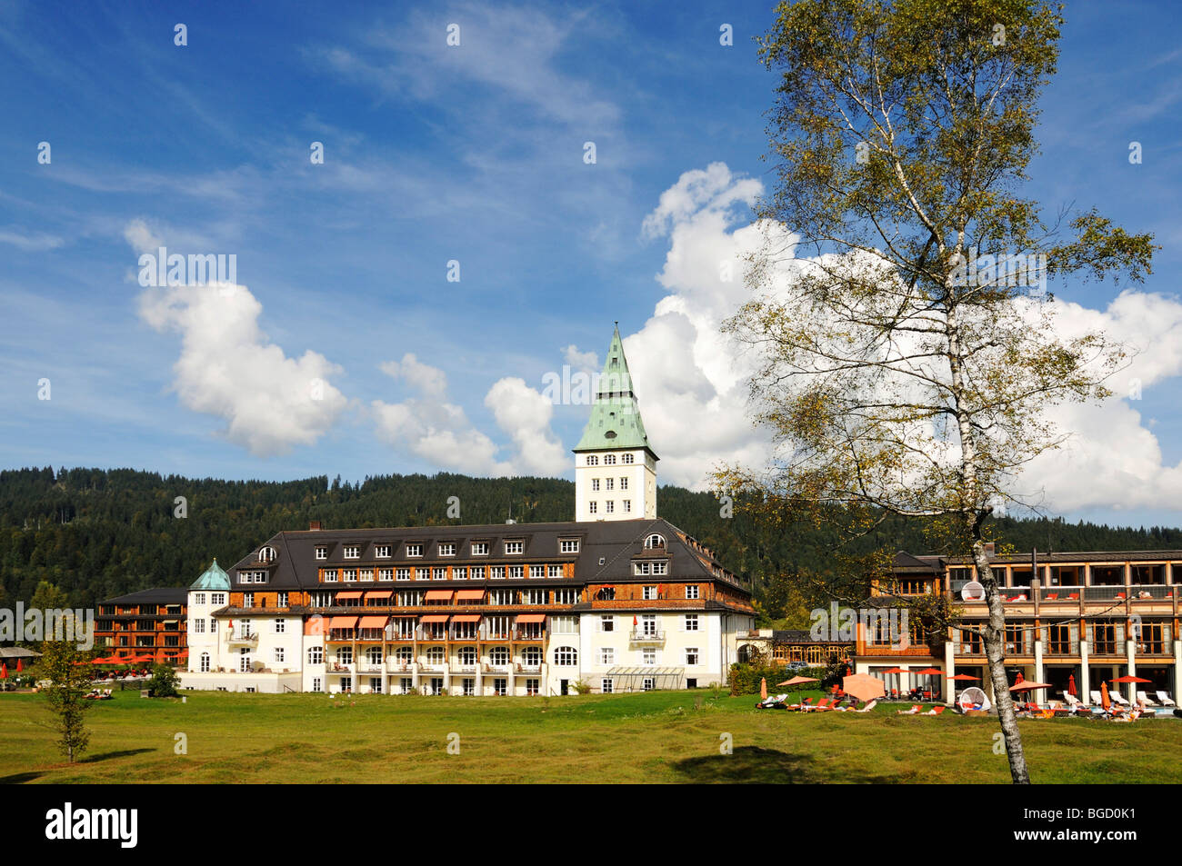 Elmau Castle, Mittenwald, Karwendel mountains, Bavaria, Germany, Europe ...