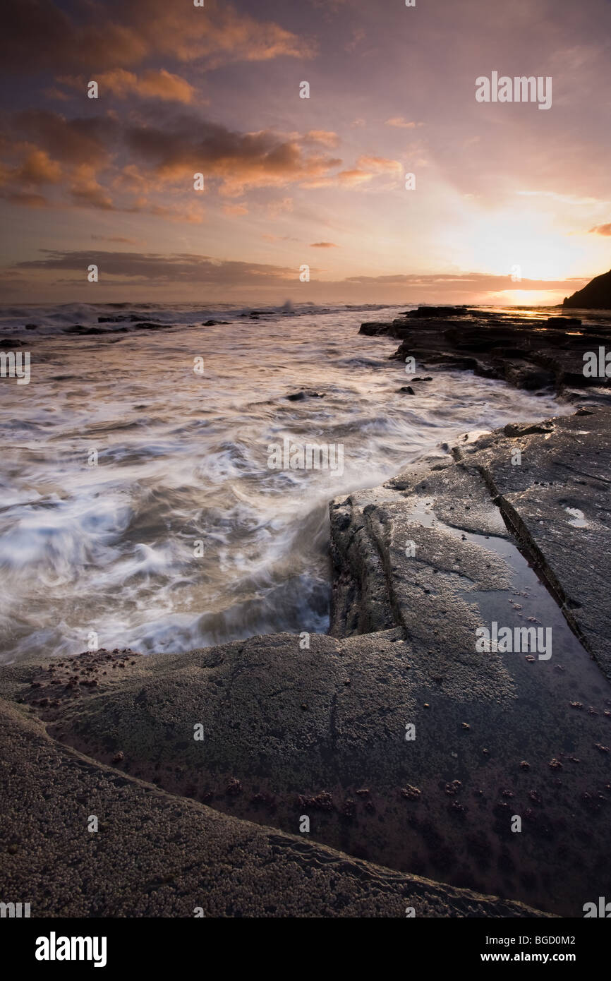 Early Morning at Saltwick Bay, Whitby, North Yorkshire England Stock ...