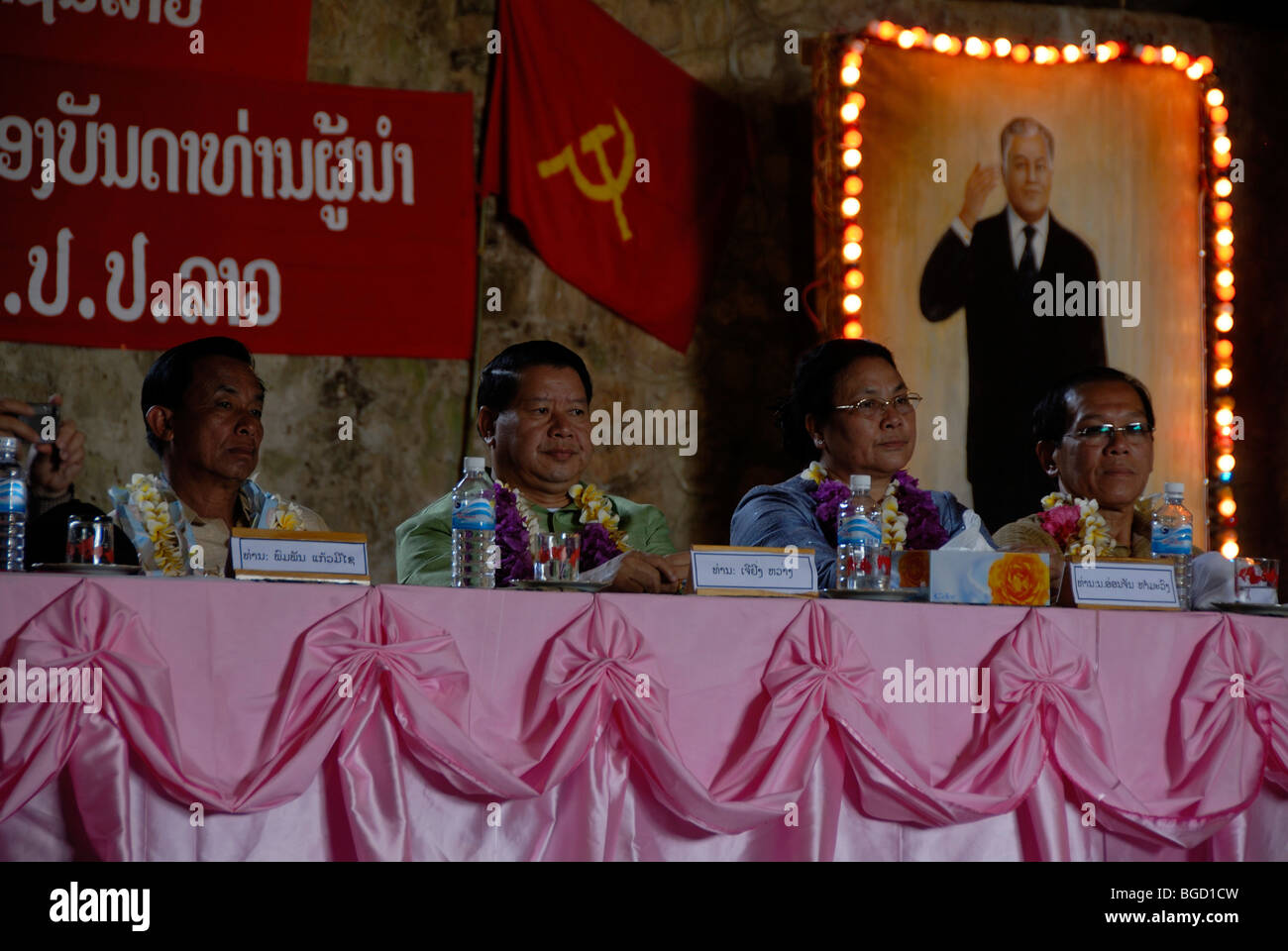 Event of the Communist Party in the Pathet Lao cave, Tham Sang Lot ...