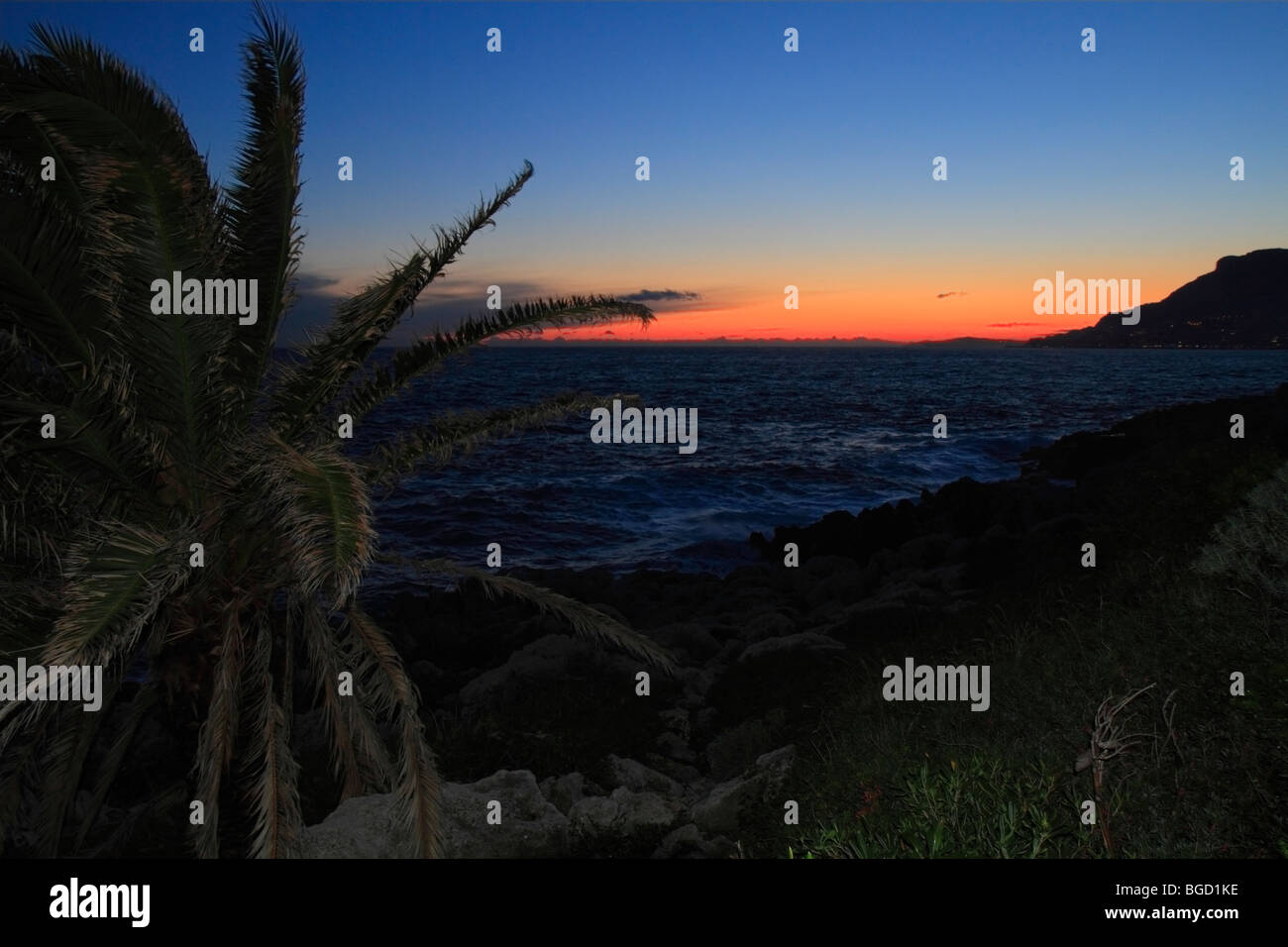 Roquebrune cap martin sunset hi-res stock photography and images - Alamy