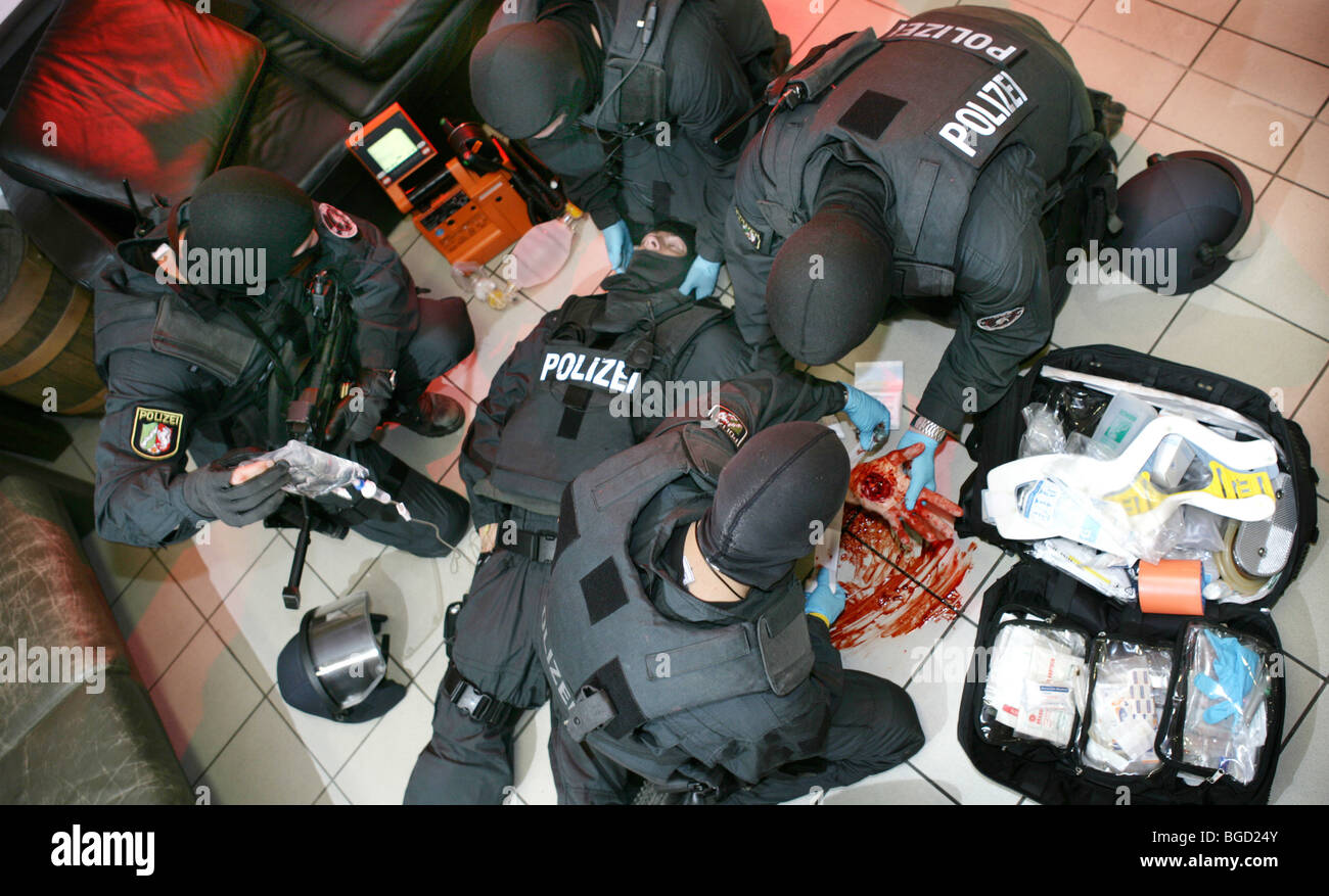 police officer at the security training, Germany, Europe Stock Photo ...