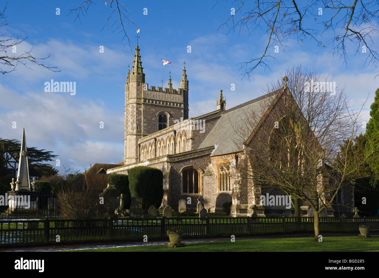 St Mary the Virgin Parish Church in the town of Beaconsfield old town ...