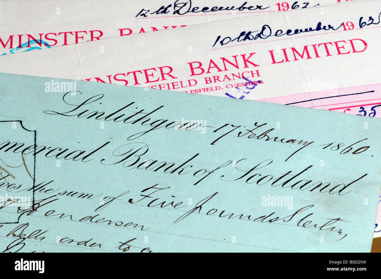 Bank cheque old hi-res stock photography and images - Alamy