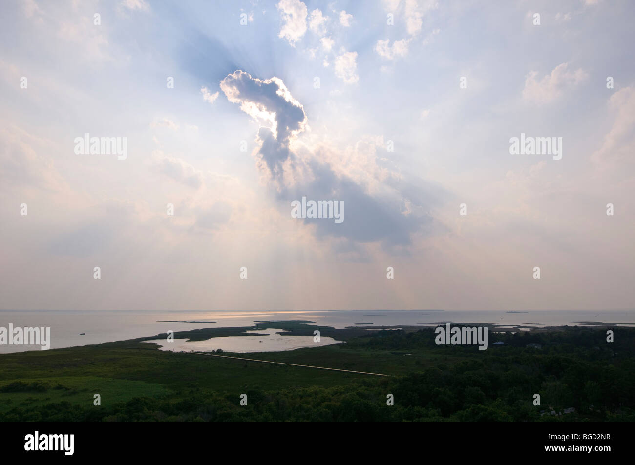 View of the Currituck sound located on the Outer Banks in Corolla ...