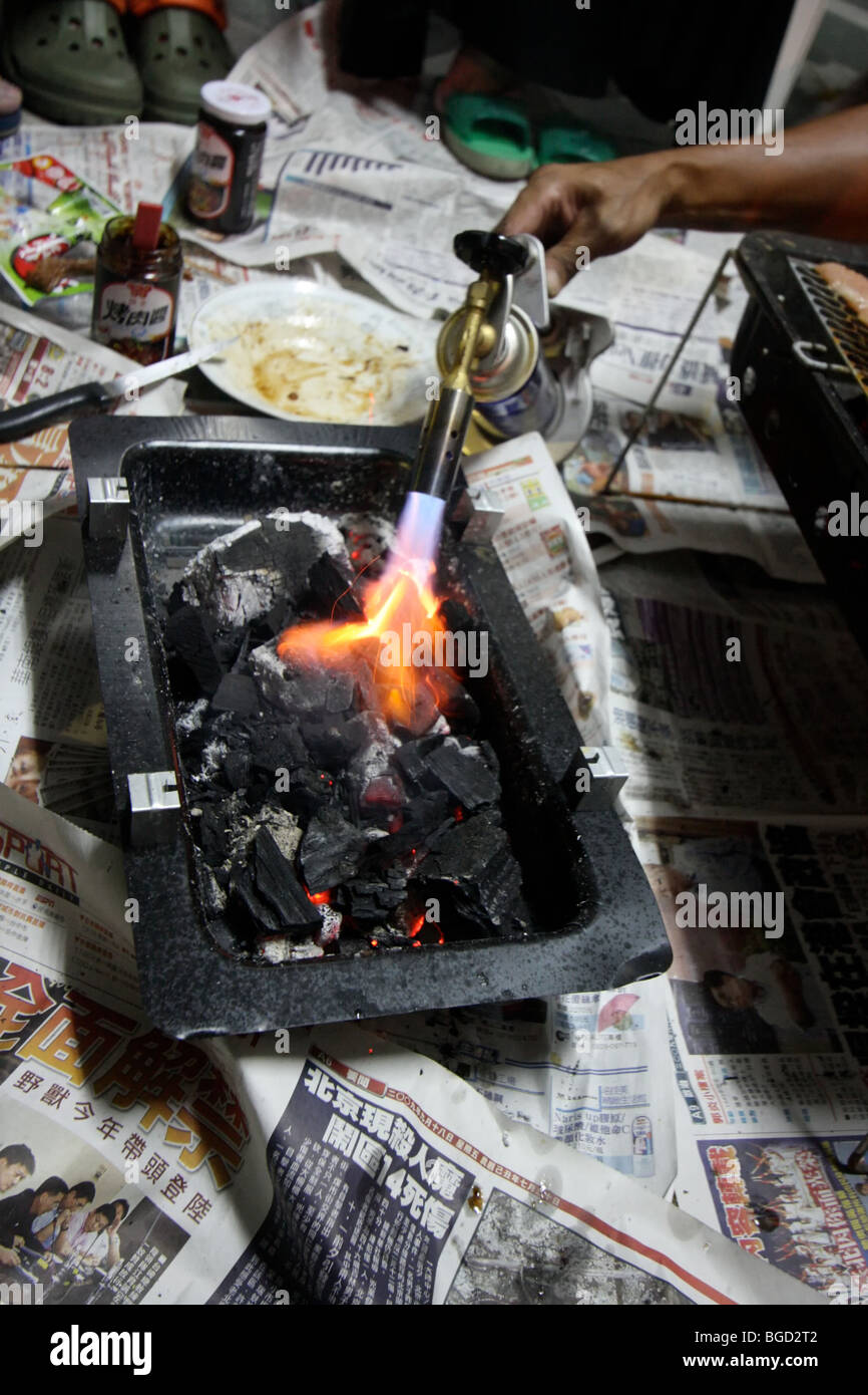 little barbecue for the moon festival Stock Photo - Alamy
