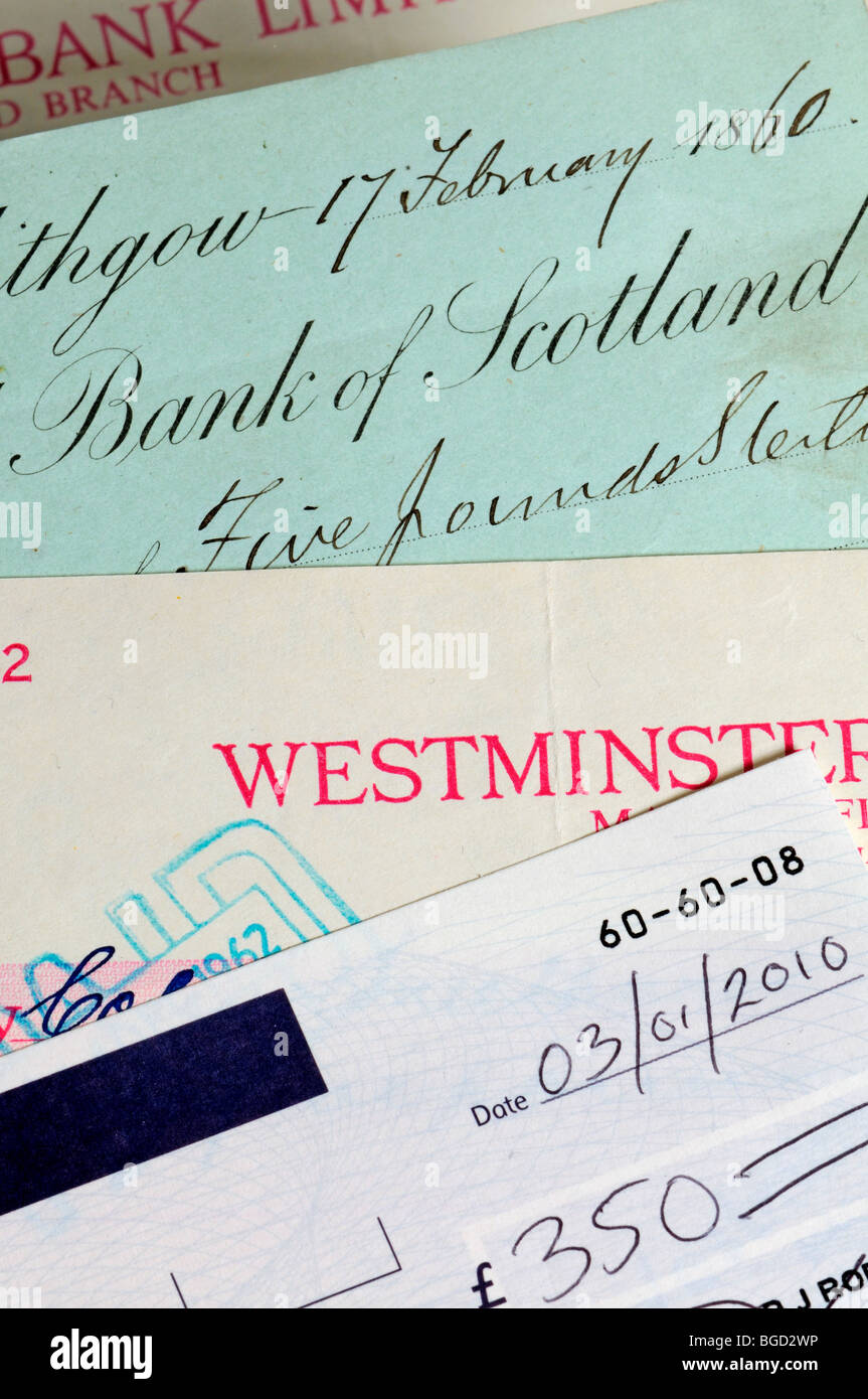 Bank cheque old hi-res stock photography and images - Alamy