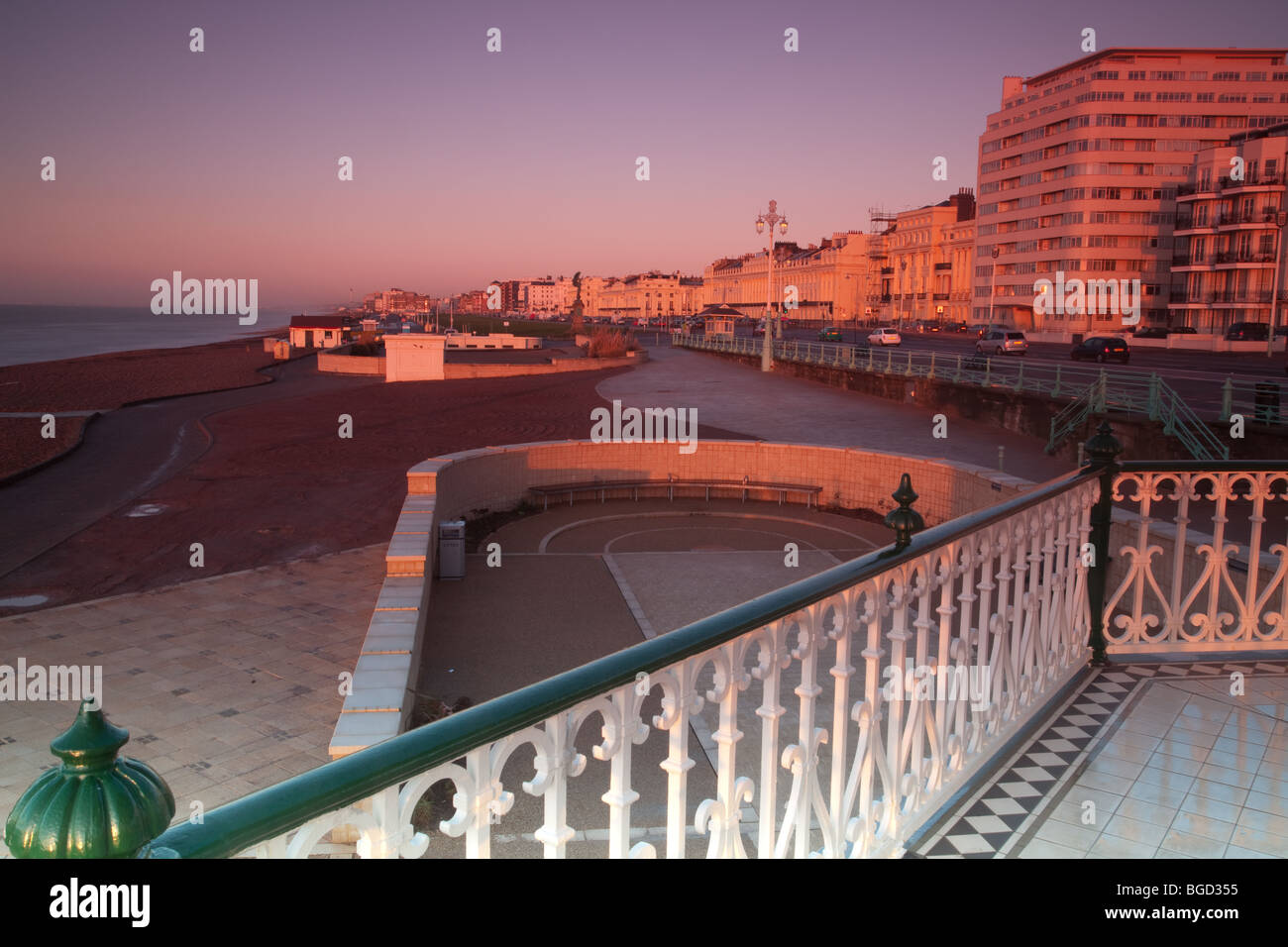 Hove sea front as viewed from Brighton Bandstand of "The Bird Cage" as ...