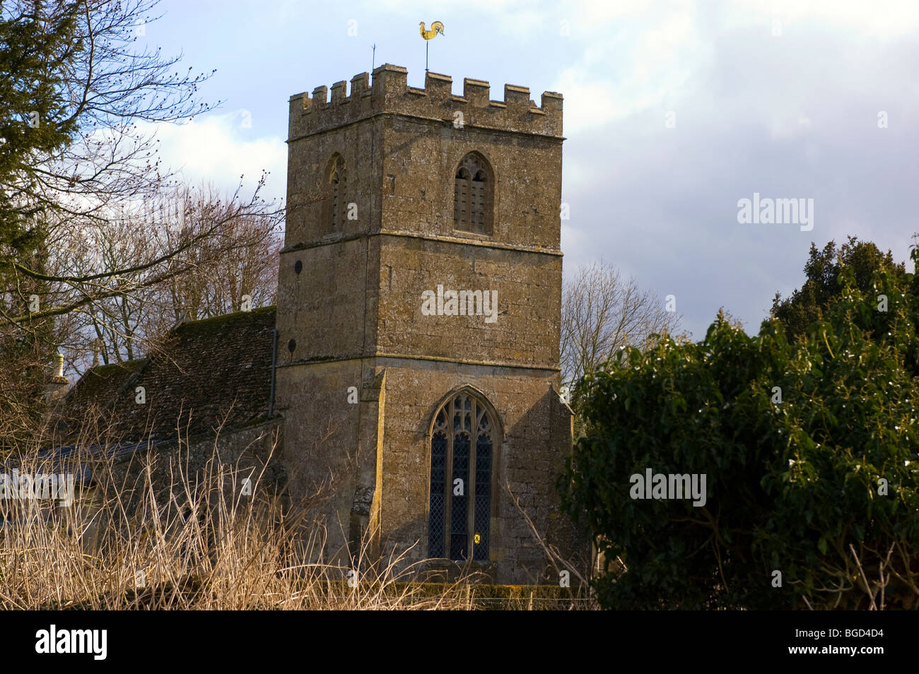 Old English church tower in Hampshire Stock Photo - Alamy