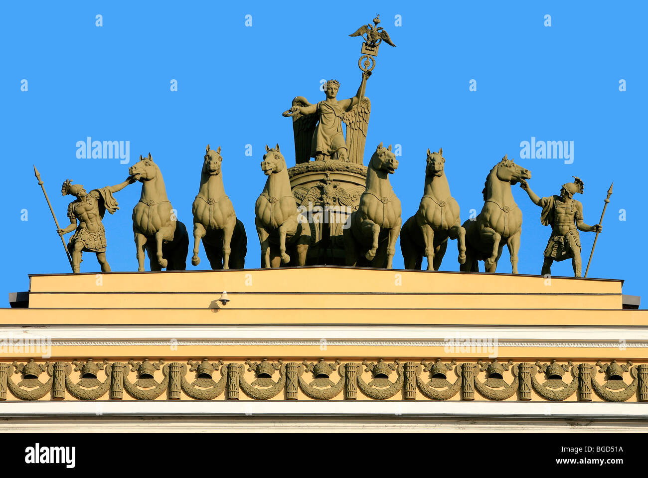 The Quadriga on the General Staff Building at Palace Square in Saint ...