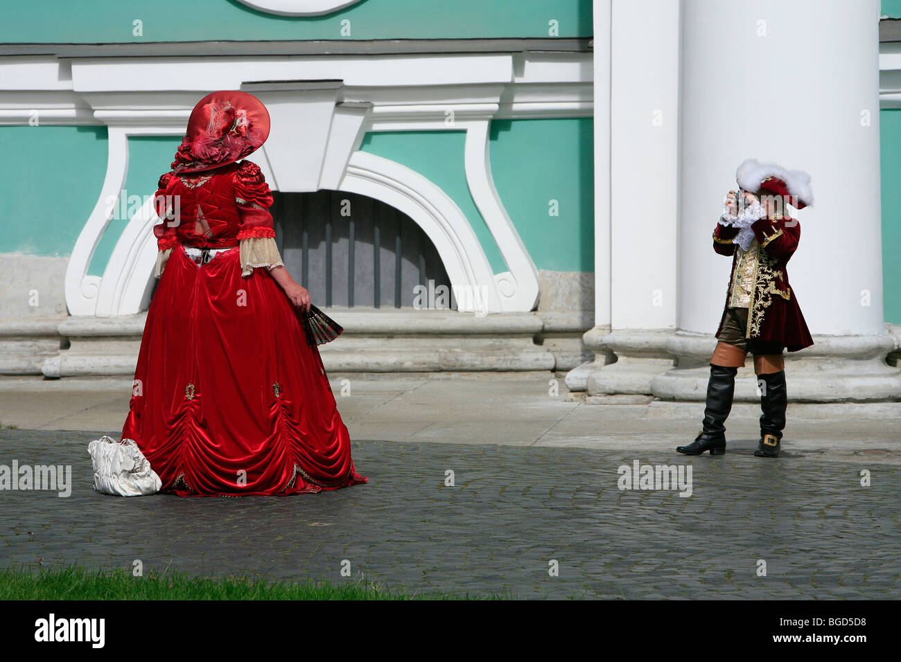 Peter the Great taking a photo of Catherine the Great outside the ...