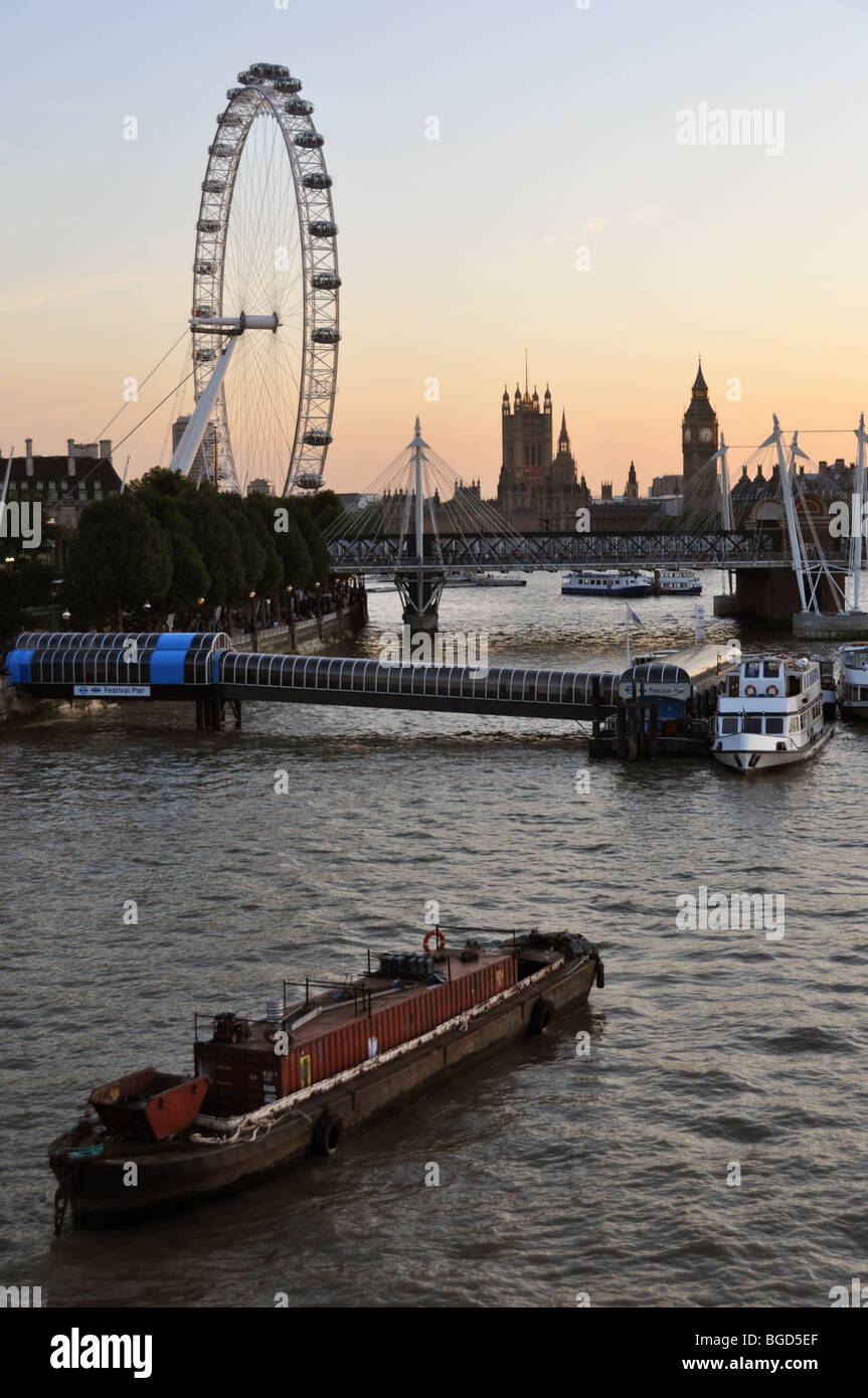 The London Eye viewed from Waterloo Bridge Stock Photo - Alamy