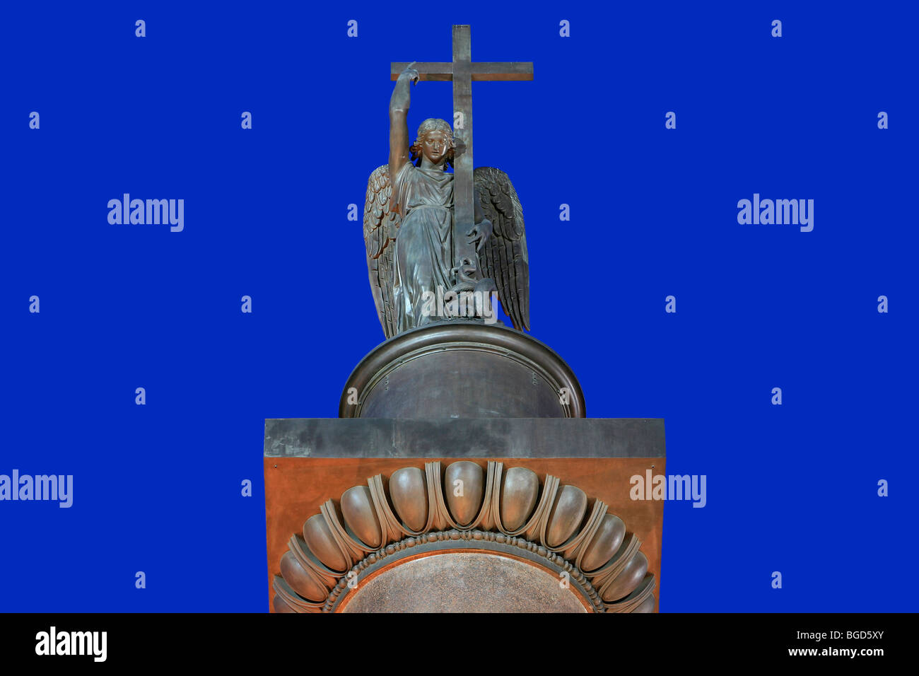 The Alexander Column at Palace Square in Saint Petersburg, Russia Stock ...