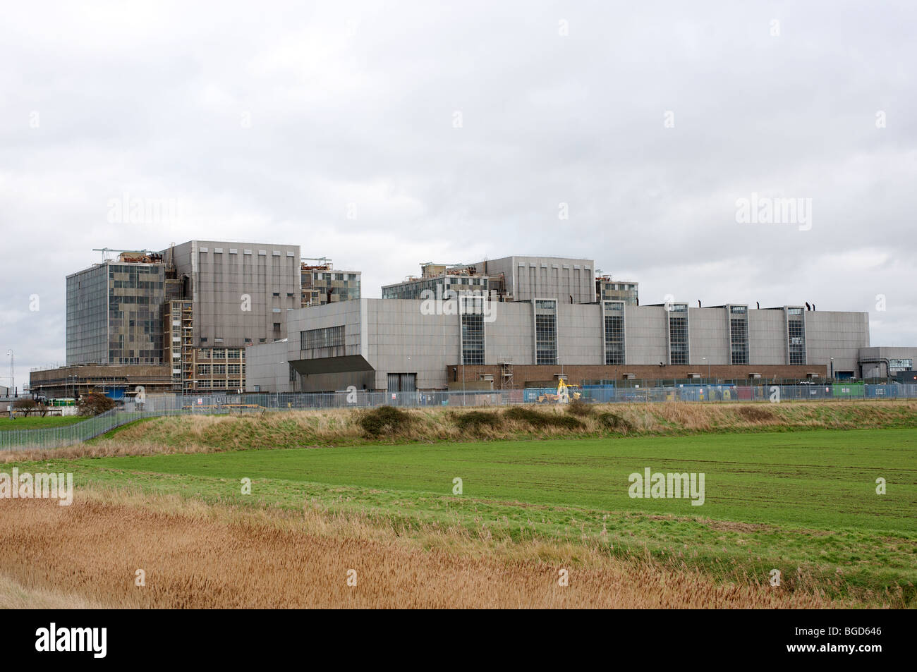 Bradwell nuclear power station which is undergoing decommissioning ...