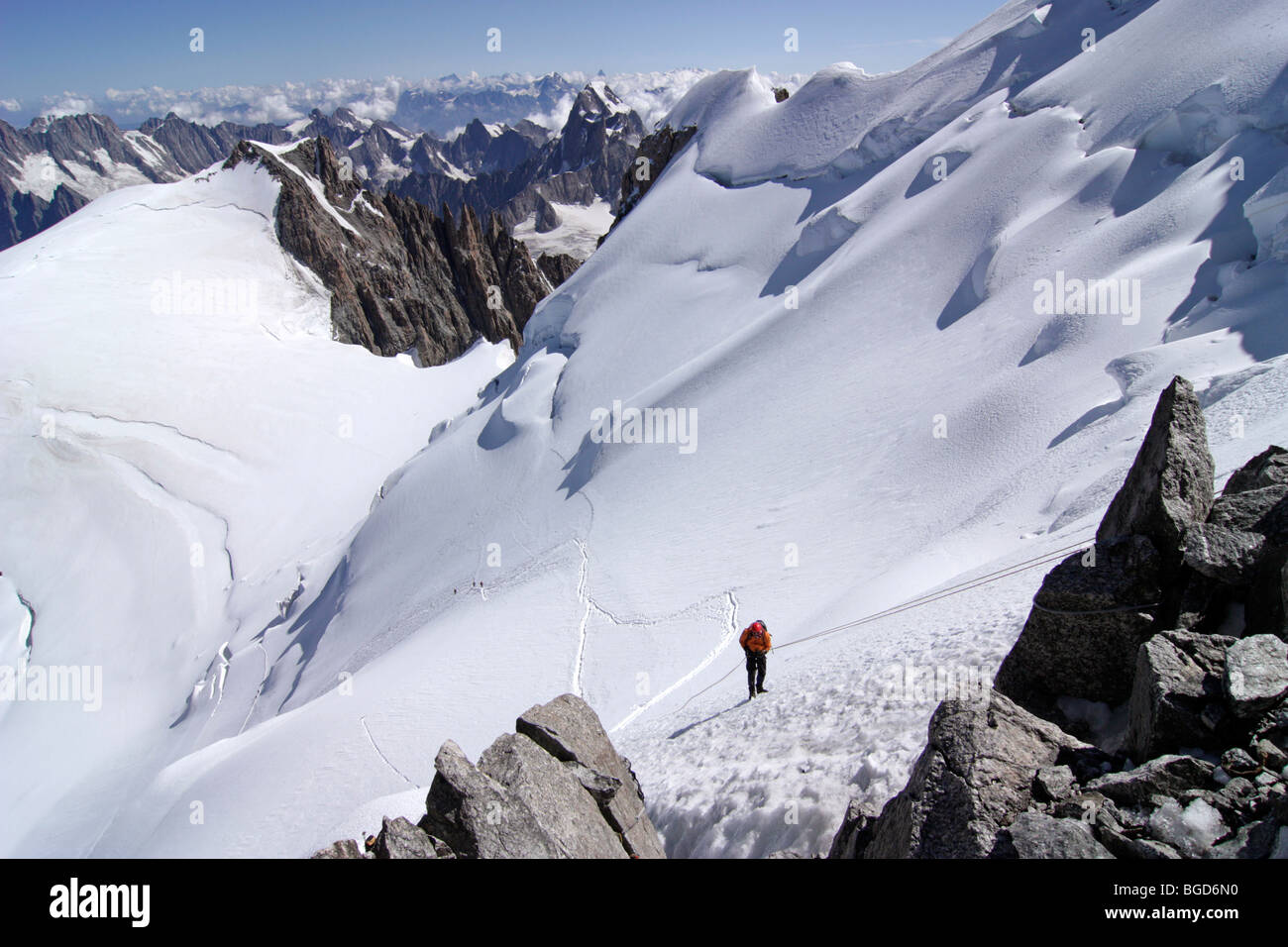 Alps Mont Blanc area climbing Stock Photo - Alamy