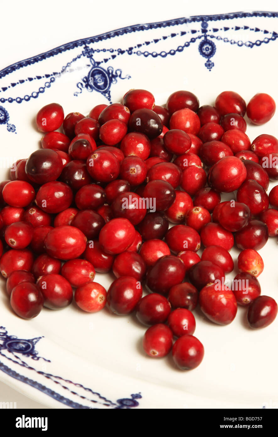 Raw cranberries spread on a plate ready to be cooked Stock Photo - Alamy