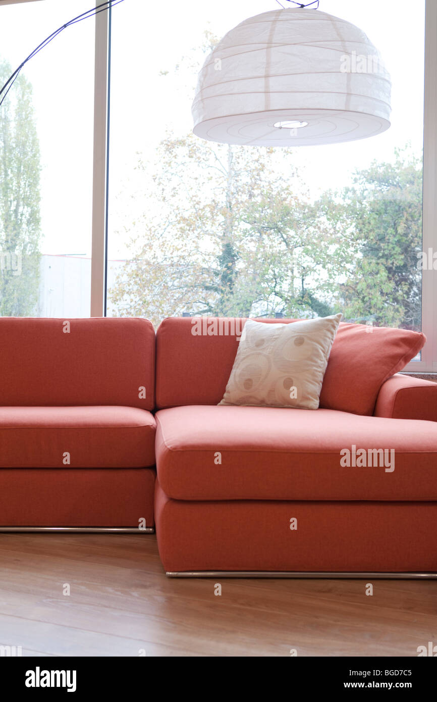 Modern interior orange sofa hi-res stock photography and images - Alamy