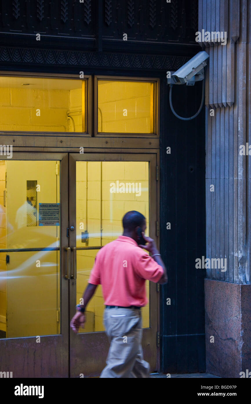 Security Camera on the American International Building in downtown ...