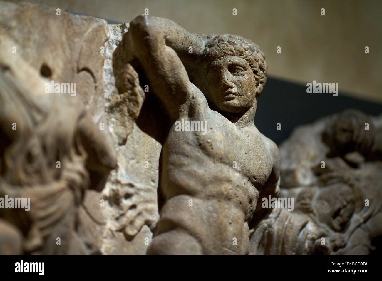 Details from the Bassae frieze form the Temple of Apollo depicting ...