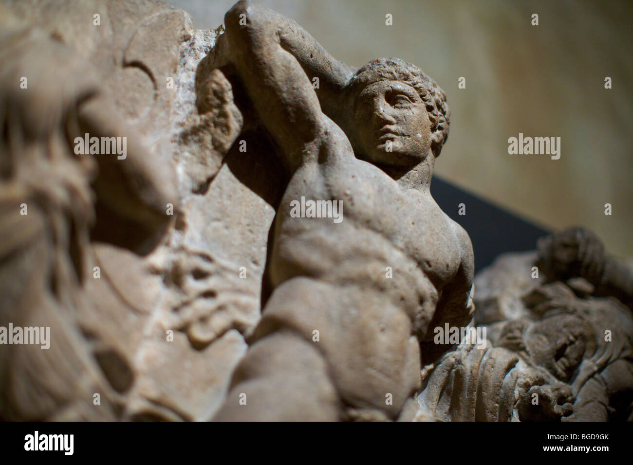 Details from the Bassae frieze form the Temple of Apollo depicting ...