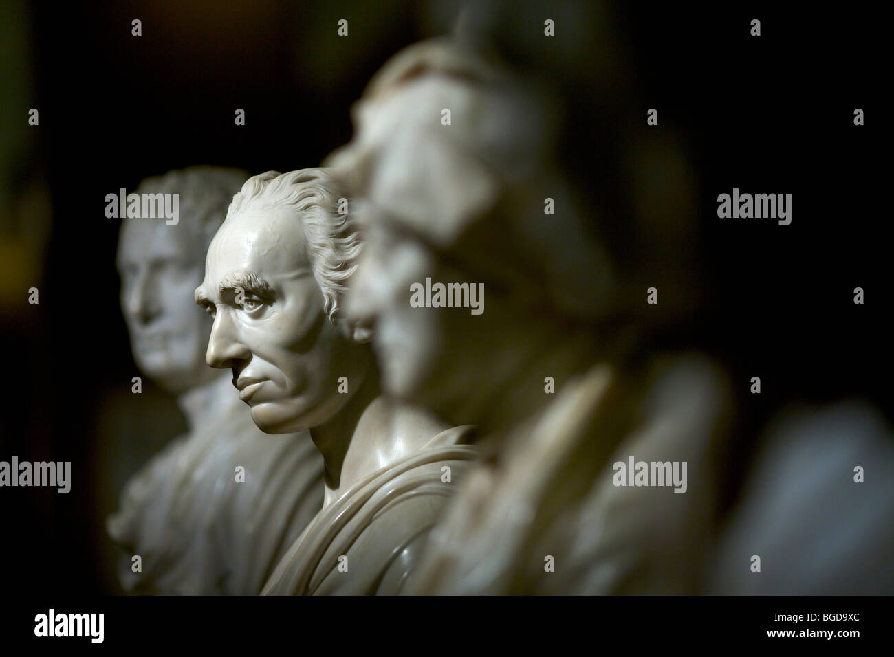Marble bust of the politician Sir George Saville by Joseph Nollekens in ...