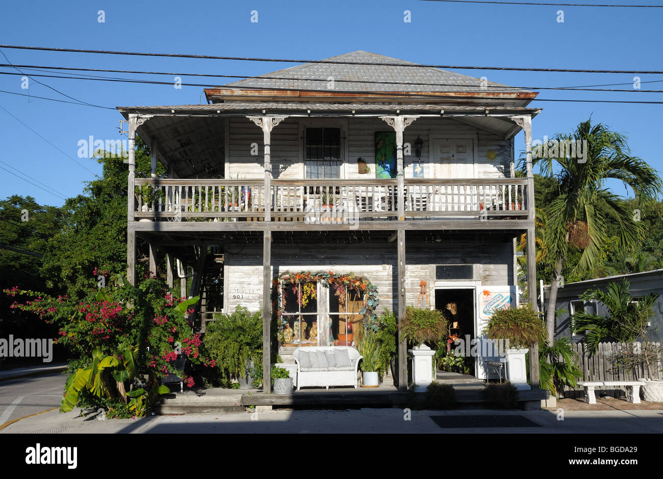 Traditional Wooden House in Key West, Florida Keys USA Stock Photo - Alamy