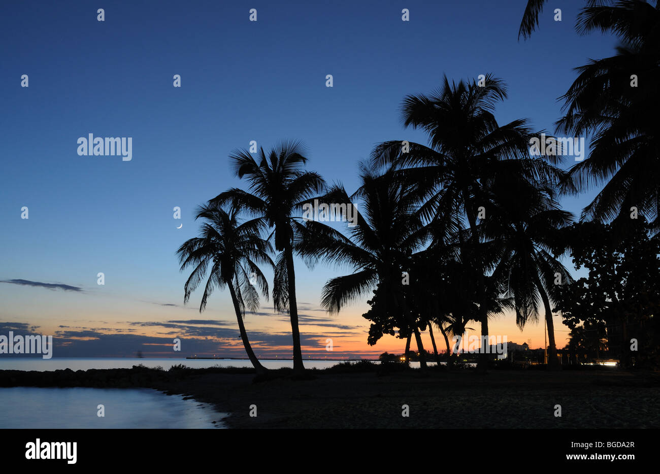 Key West Beach after Sunset, Florida Keys USA Stock Photo - Alamy