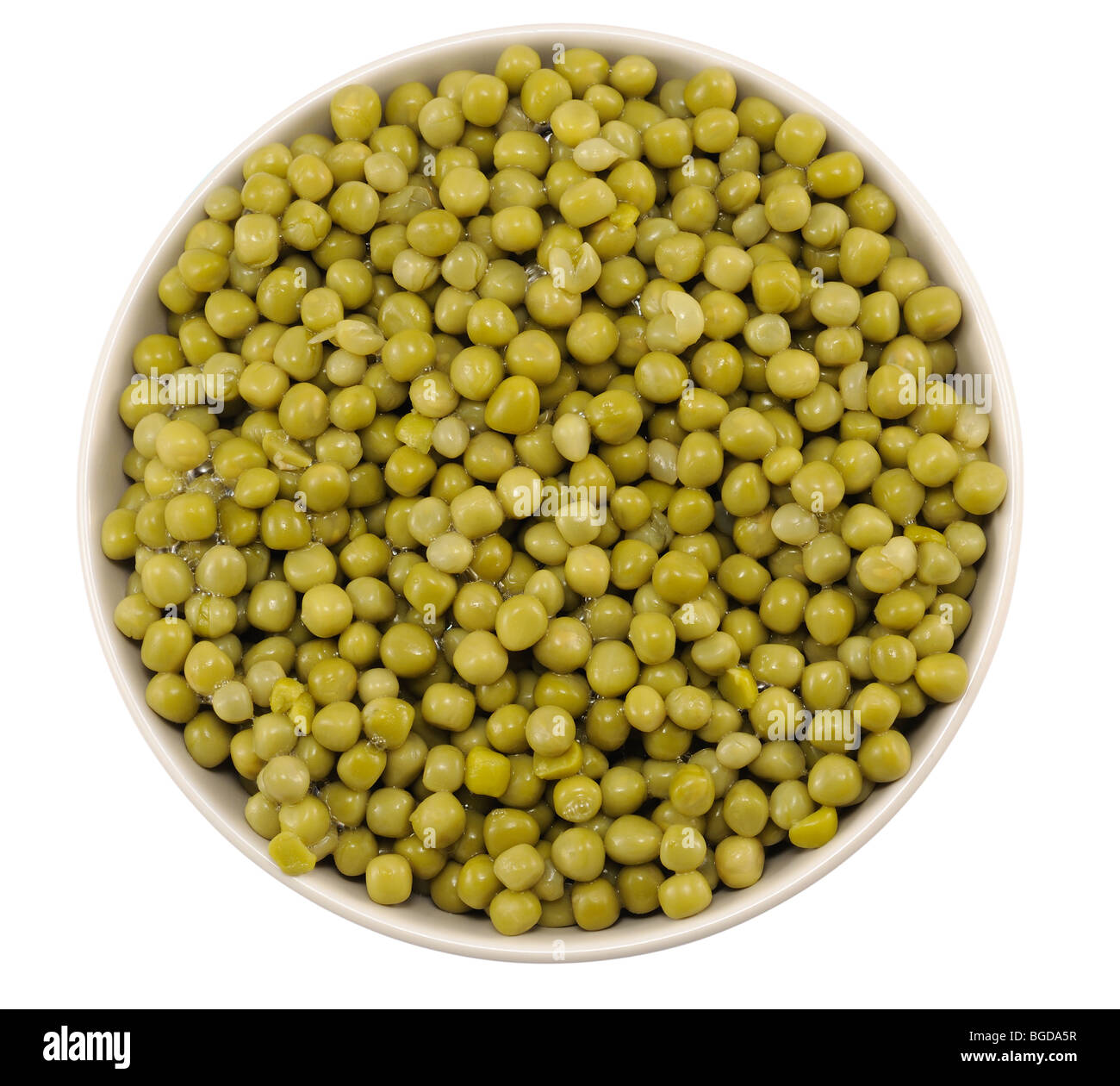 Plate of Green Peas isolated over white background Stock Photo - Alamy