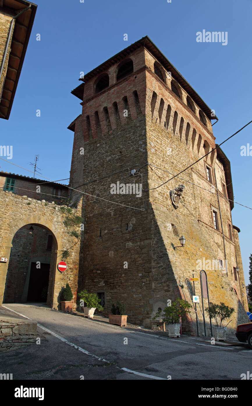 Arch leading to the Centro Storico at Panicale Stock Photo - Alamy