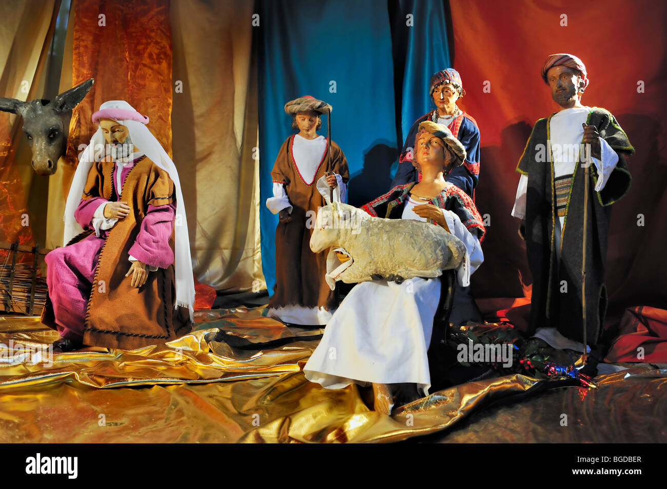Paris, France- Christmas Crèche, in French Catholic Church, Religious ...